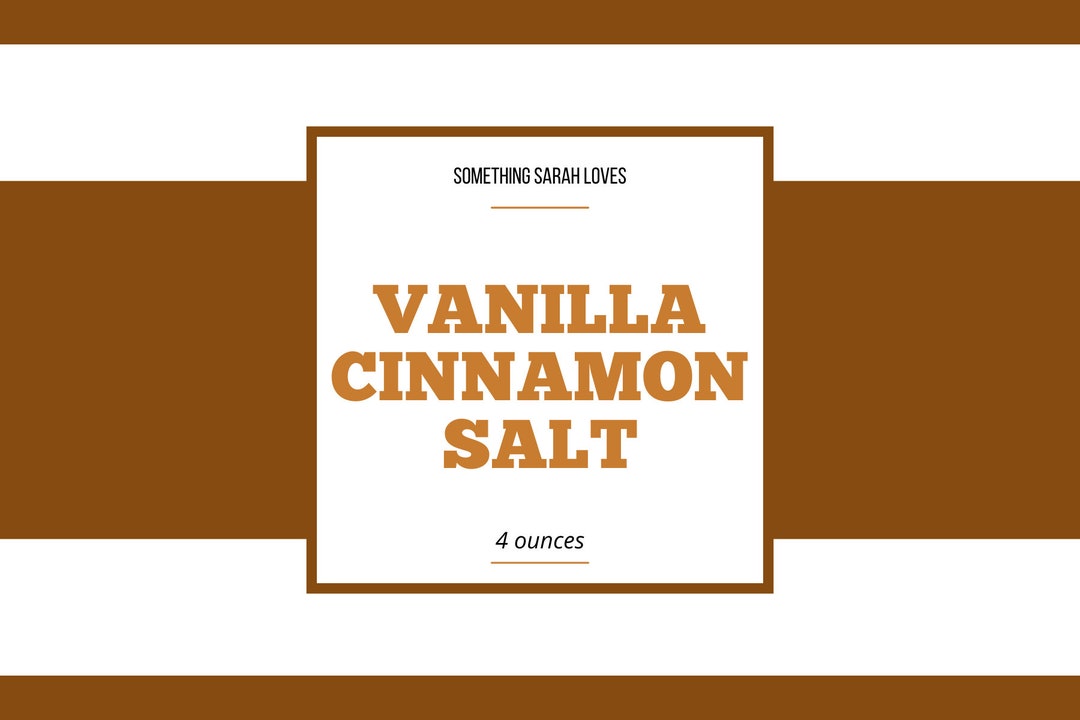 Editable - Vanilla Cinnamon Salt Label - Etsy