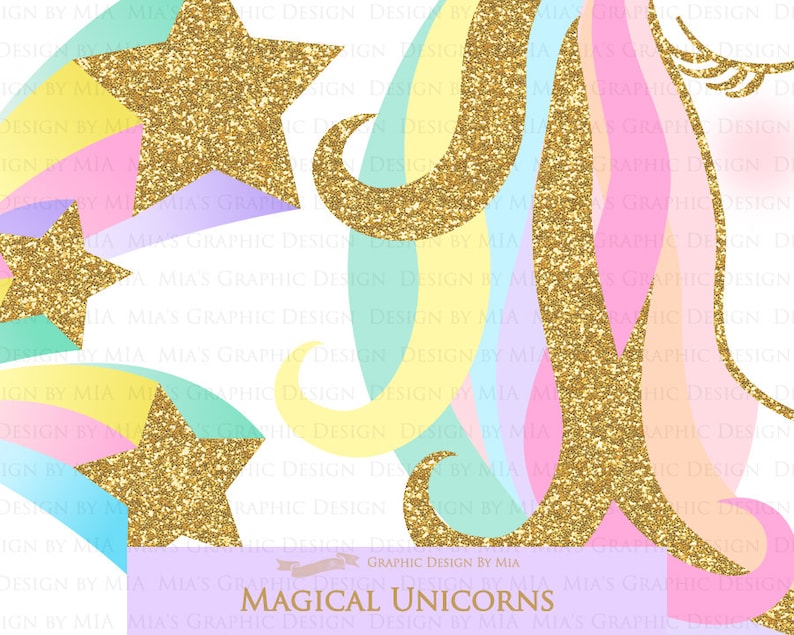 Magical Unicorns, Unicorn Horns, Unicorn Faces, Unicorn Heads, Gold ...