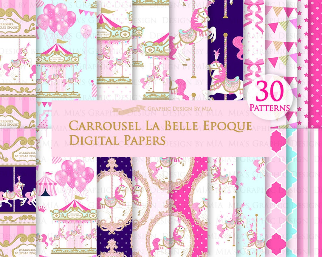 Carousel, Merry Go Round, Pink, Carousel Digital, Paris, Carrousel La ...