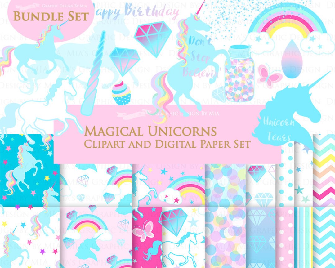 Magical Unicorns, Blue Unicorns, Einhorn, Unicorn Digital, Unicorn Clip ...