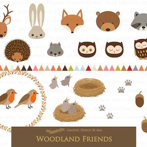 Woodland Friends, Woodland Animals, Forest Friends, Woodland Digital ...