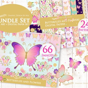 Butterfly, Gold Glitter, Butterflies and Flowers, Flower, Blooming ...