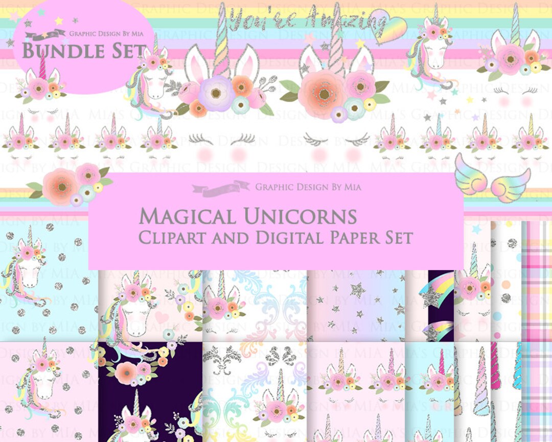 Magical Unicorns, Unicorn Horns, Unicorn Faces, Unicorn Heads, Silver ...