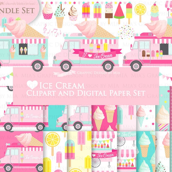 Ice Cream Clip Art - Etsy