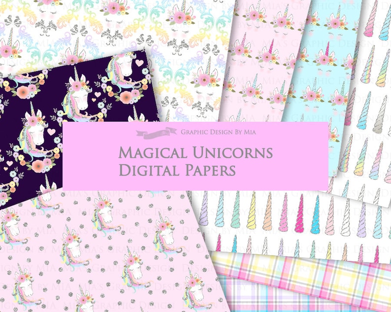 Magical Unicorns, Unicorn Horns, Unicorn Faces, Unicorn Heads, Silver ...