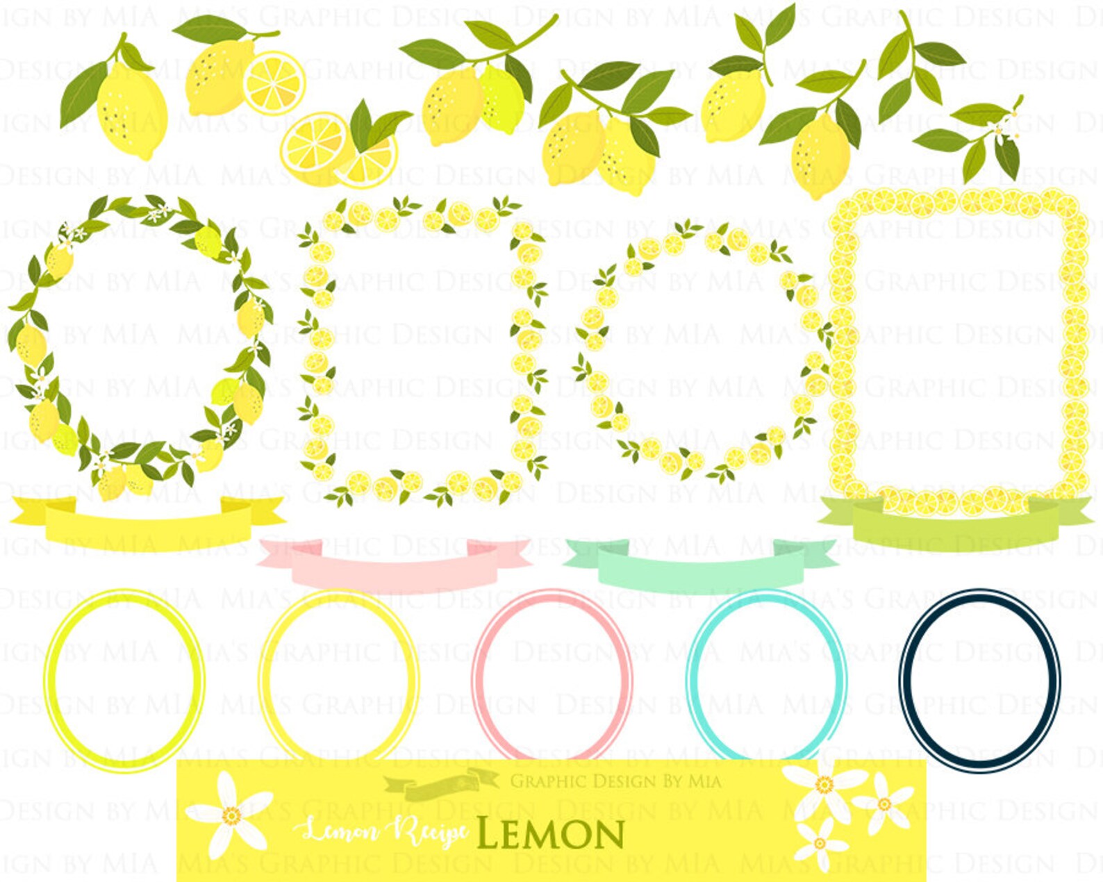 Lemon Lemon PNG Lemon Digital Lemon Clip Art Instant - Etsy