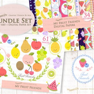 Fruits, Fruit, Kawaii Fruits, Fruit Friends, Pineapple, Watermelon ...