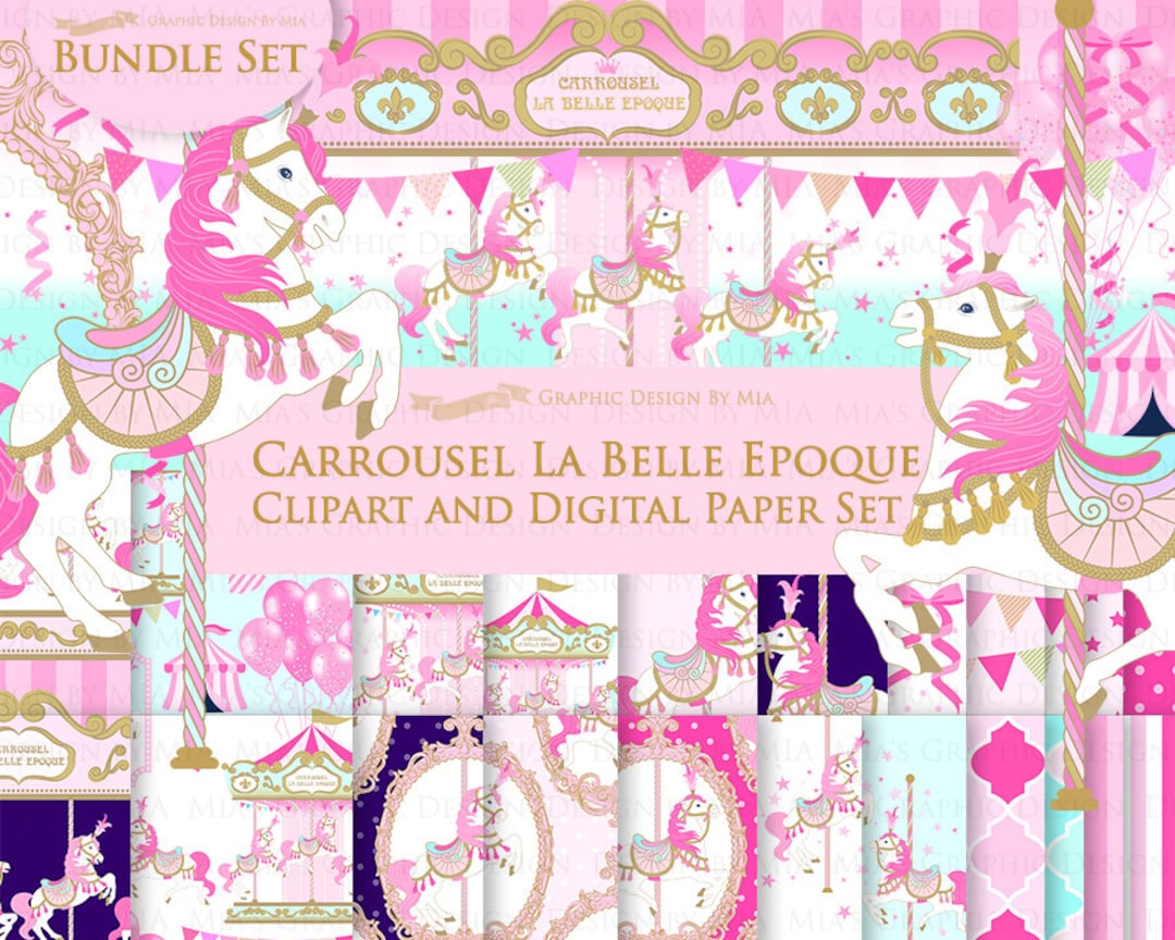 Carousel, Merry Go Round, Pink, Carousel Digital, Paris, Carrousel La ...