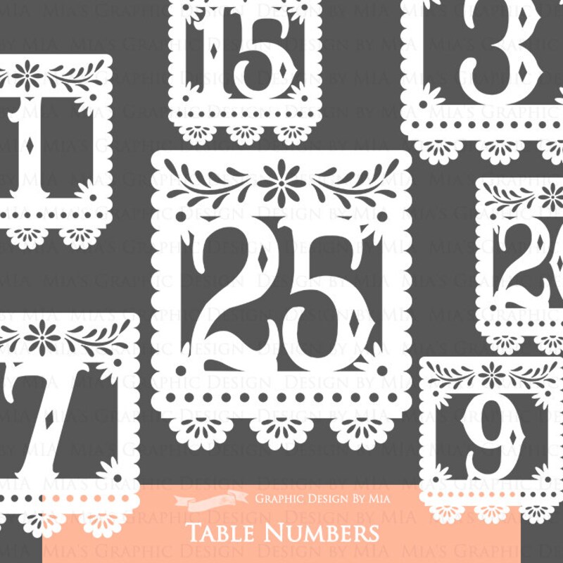 Mexican Table Numbers - Etsy