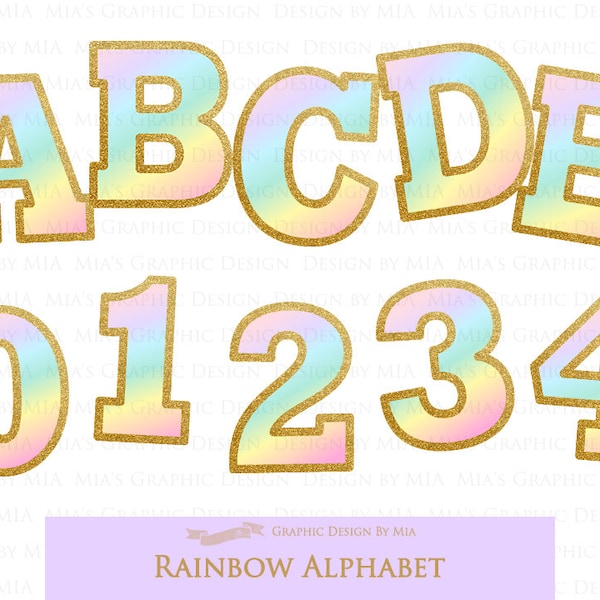 Rainbow Letters - Etsy