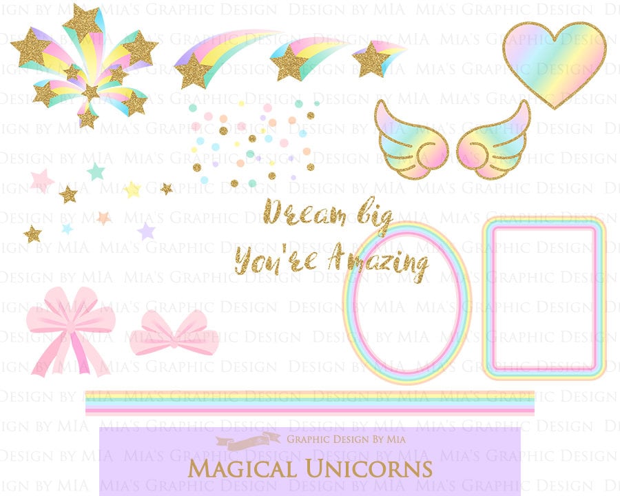 Magical Unicorns, Unicorn Horns, Unicorn Faces, Unicorn Heads, Gold ...