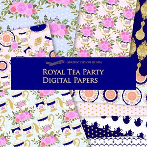 Tea, Tea Party, Tea Cup, Afternoon Tea, Tea, Rose, Royal Blue Digital ...