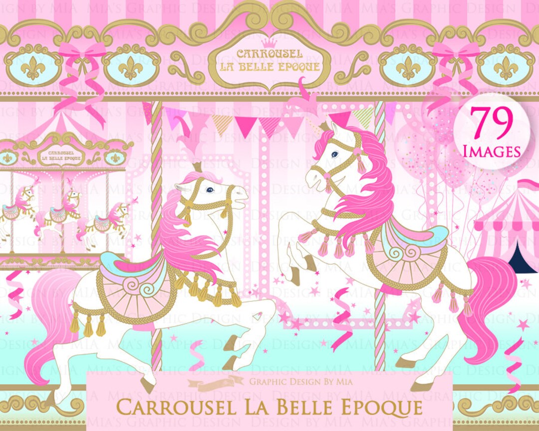 Carousel, Merry Go Round, Pink, Carousel Digital, Paris, Carrousel La ...