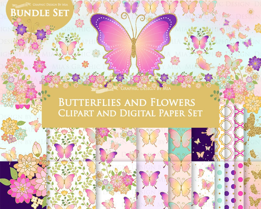 Butterfly, Gold Glitter, Butterflies and Flowers, Flower, Blooming ...