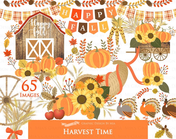 Thanksgiving Harvest Harvest Time Autumn Fall Clip Art - Etsy
