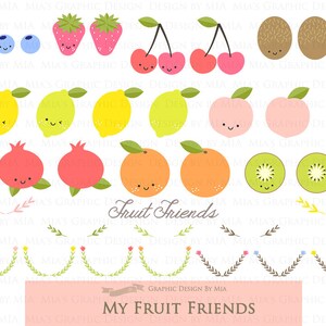 Fruits, Fruit, Kawaii Fruits, Fruit Friends, Pineapple, Watermelon ...