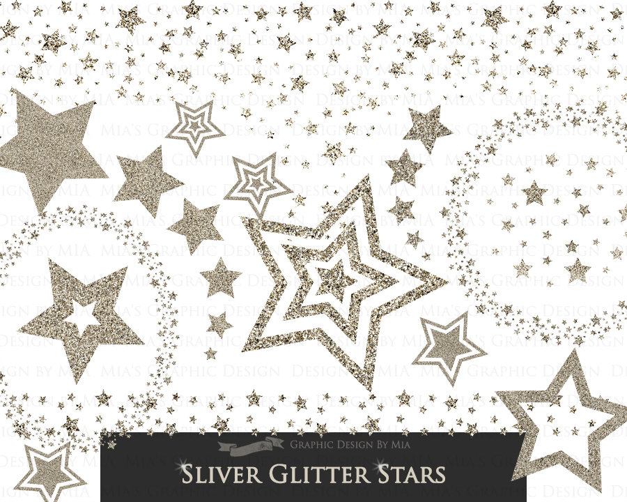 Clip Art Silver Star Clusters
