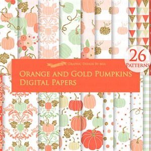 Orange and Gold Pumpkins, Pumpkin, Orange Pumpkin, Gold Pumpkin ...