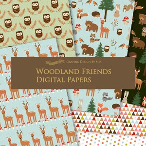 Woodland Friends, Woodland Animals, Forest Friends, Woodland Digital ...