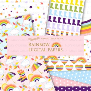 Rainbows, Cute Rainbow, Rain, Clouds, Colorful Rainbow Party, Sun Sky ...