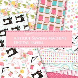 Sewing Machine, Antique Sewing Machine, Vintage Sewing Machine Digital ...