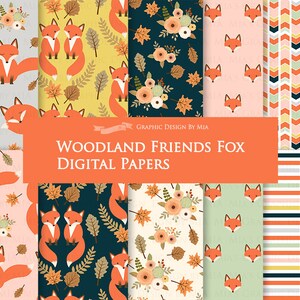 Fox Clipart, Red Fox, Woodland Friends, Fox Digital, Fox, Autumn, Fall ...