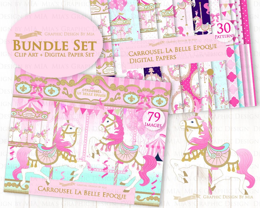 Carousel, Merry Go Round, Pink, Carousel Digital, Paris, Carrousel La ...