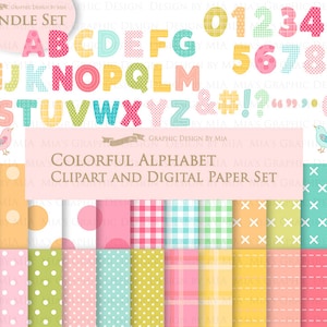 Alphabet & Numbers, Colorful Alphabet, Colorful Capital Letters ...
