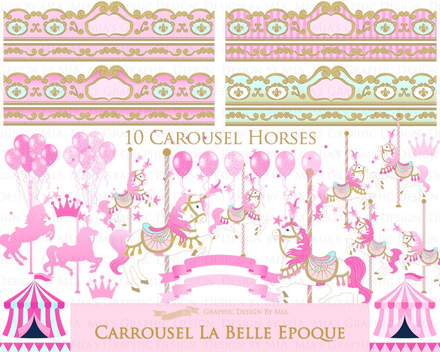 Carousel, Merry Go Round, Pink, Carousel Digital, Paris, Carrousel La ...