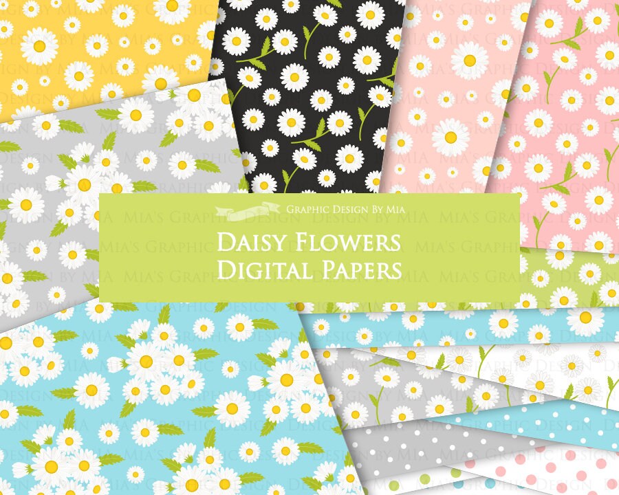 Daisy Flowers, Flower, Floral Pattern, Floral Digital Paper, Flower ...