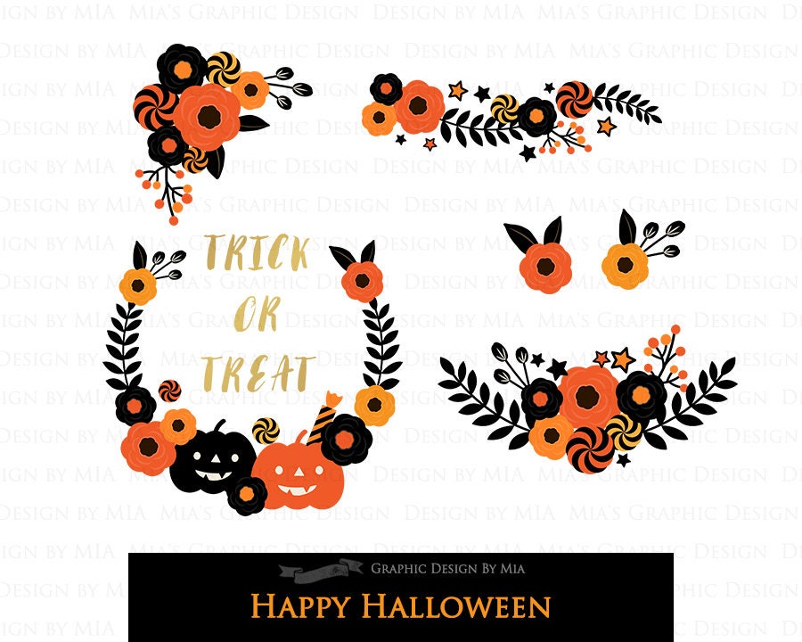 Halloween Clipart, Halloween Digital Paper, Fall Digital, Autumn ...