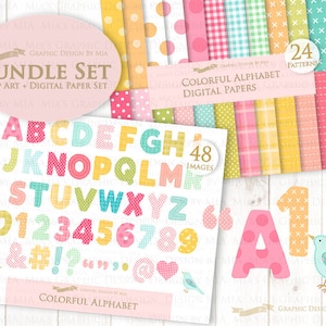 Alphabet & Numbers, Colorful Alphabet, Colorful Capital Letters ...