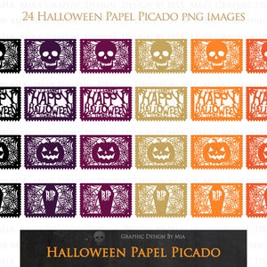 Halloween Papel Picado, Halloween Bunting, Day of the Dead Decoration ...