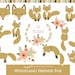 Fox Clipart, Glitter Gold Fox, Woodland Friends, Fox Digital, Fox Clip ...