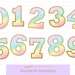 Rainbow Numbers, Gold Glitter Numbers, Number Clip Art - Instant ...