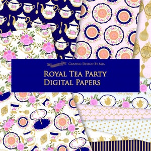 Tea, Tea Party, Tea Cup, Afternoon Tea, Tea, Rose, Royal Blue Digital ...