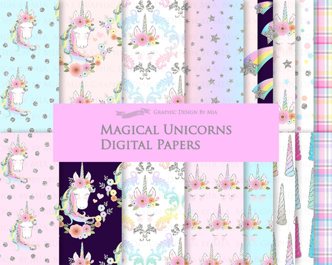 Magical Unicorns, Unicorn Horns, Unicorn Faces, Unicorn Heads, Silver ...