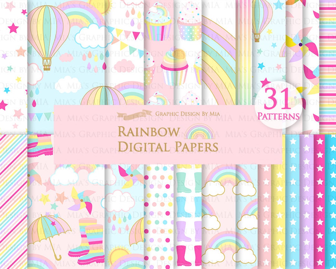Rainbows, Pastel, Cute Rainbow, Rain, Clouds, Colorful Rainbow Party ...