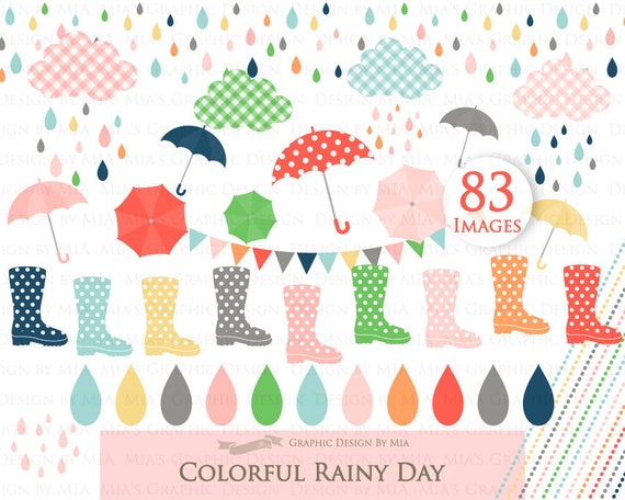 Rain Boots And Umbrella Clip Art