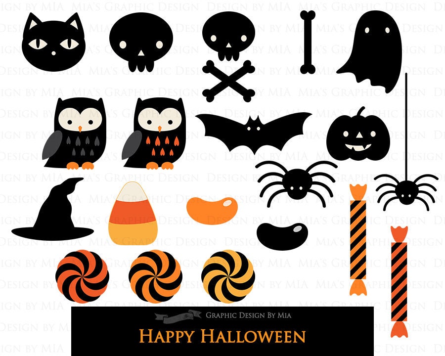 Halloween Clipart, Halloween Digital Paper, Fall Digital, Autumn ...