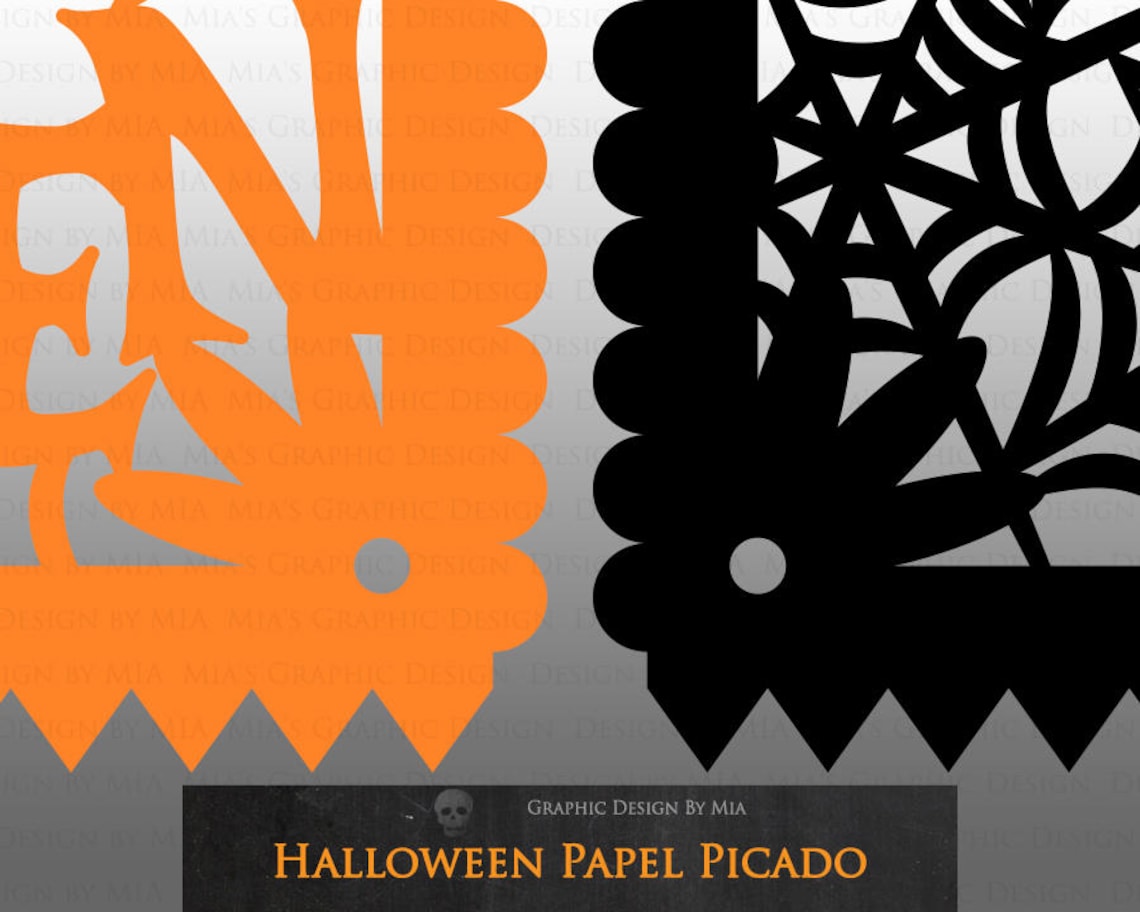 Halloween Papel Picado, Halloween Bunting, Day of the Dead Decoration ...