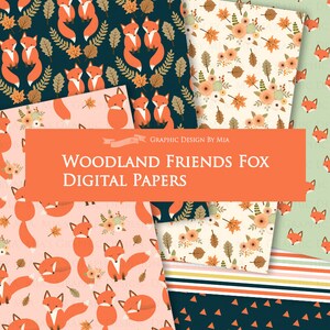 Fox Clipart, Red Fox, Woodland Friends, Fox Digital, Fox, Autumn, Fall ...