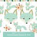 Fox Clipart, Mint Fox, Woodland Friends, Fox Digital, Fox Clip Art ...