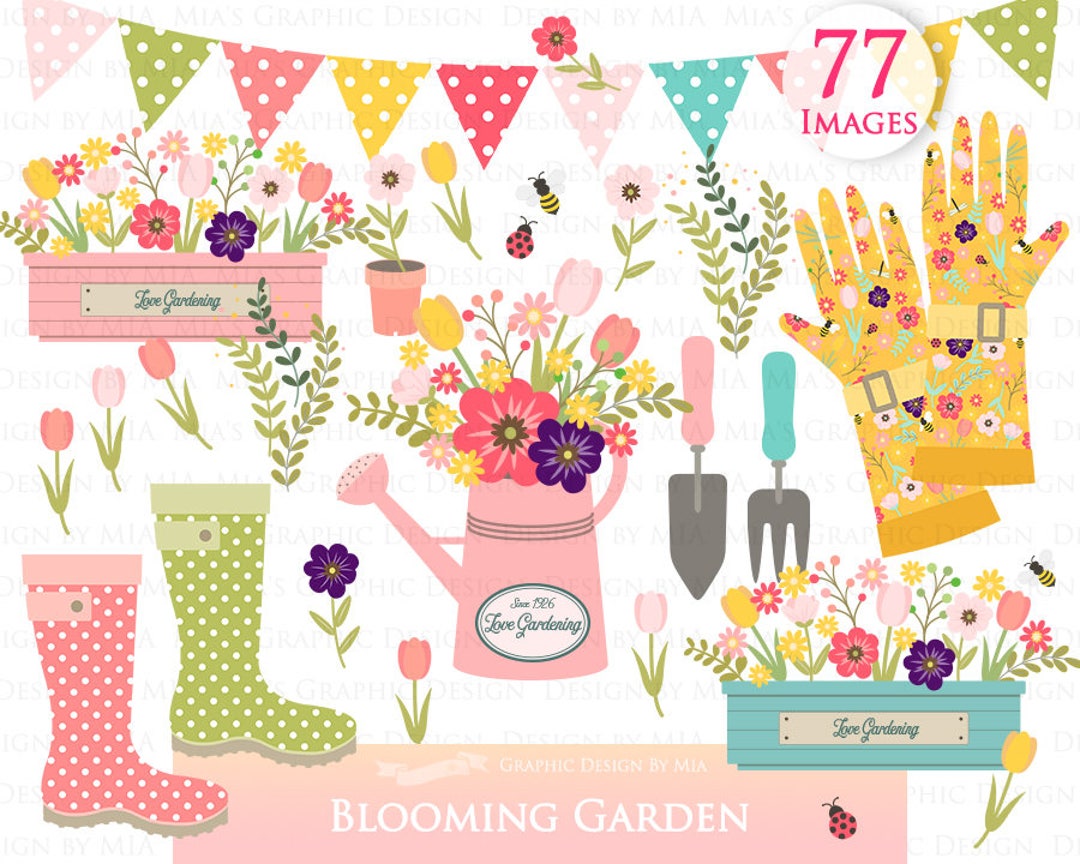 Blooming Garden, Flower, Blooming Flower, Flower Garden Clip Art ...