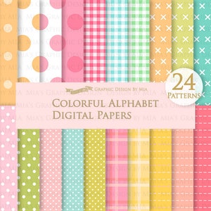 Alphabet & Numbers, Colorful Alphabet, Colorful Capital Letters ...