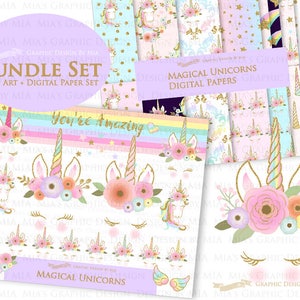 Magical Unicorns, Unicorn Horns, Unicorn Faces, Unicorn Heads, Gold ...