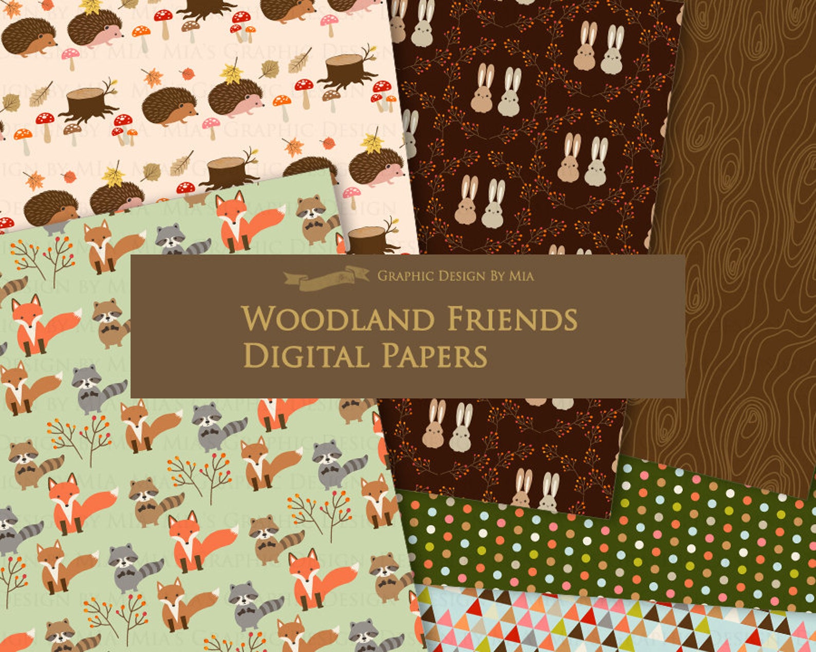 Woodland Friends, Woodland Animals, Forest Friends, Woodland Digital ...