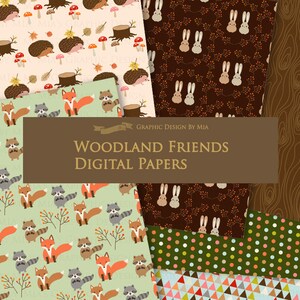 Woodland Friends, Woodland Animals, Forest Friends, Woodland Digital ...