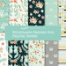 Fox Digital Paper, Mint Fox, Woodland Friends, Fox Digital, Fox Digital ...