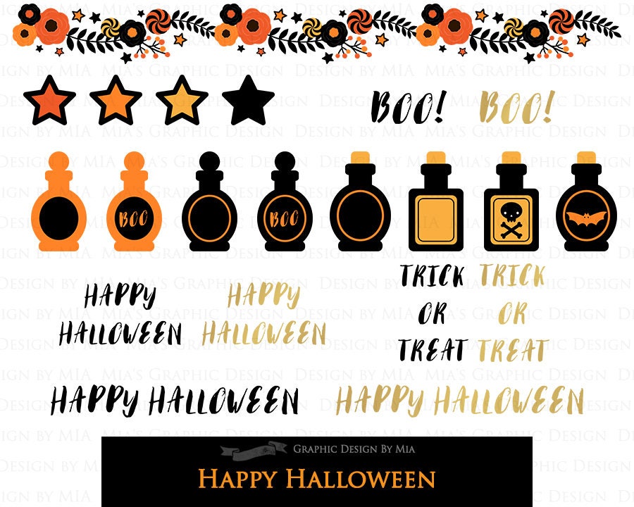 Halloween Clipart, Halloween Digital Paper, Fall Digital, Autumn ...
